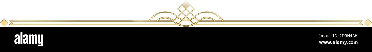 A text header made in Art-Deco style. Illustration in gold color Stock ...