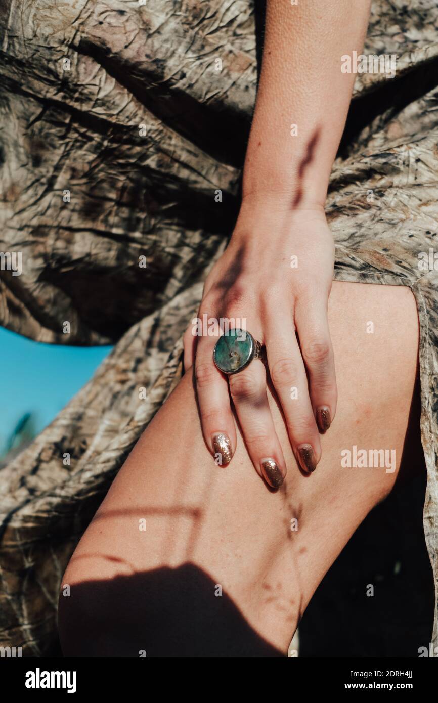 Touching thigh hi-res stock photography and images - Alamy