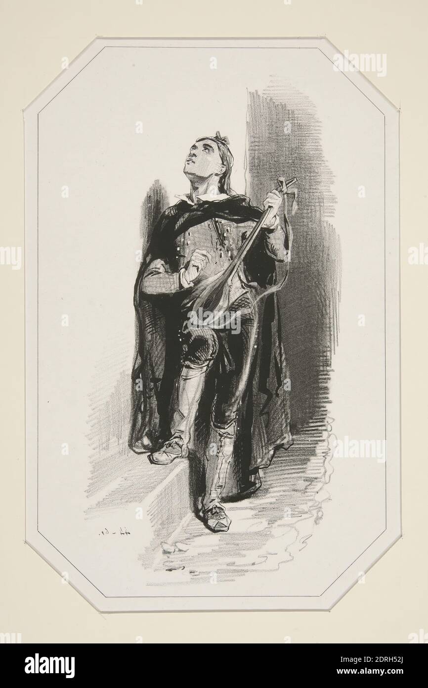 Artist: Paul Gavarni, French, 1804–1866, La Serenade, Lithograph ...
