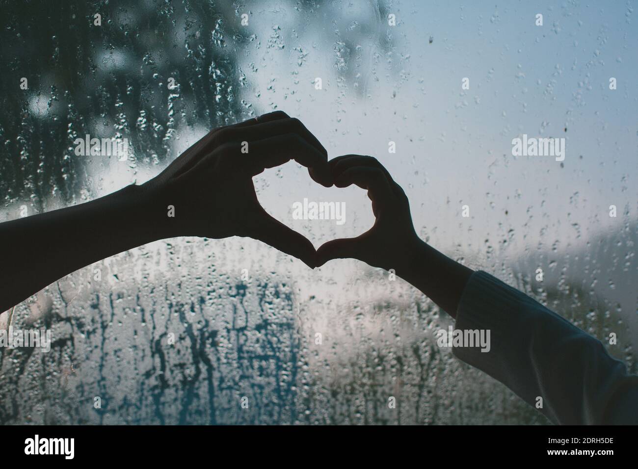 Couple Holding Hands In Rain