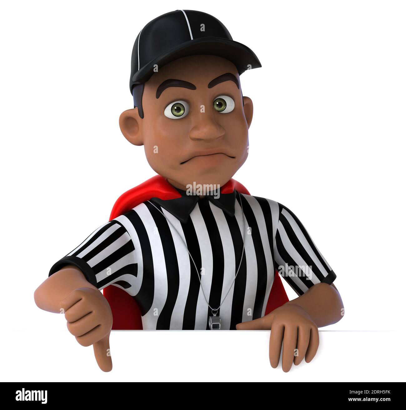 Fun 3D Illustration of an american Referee Stock Photo - Alamy