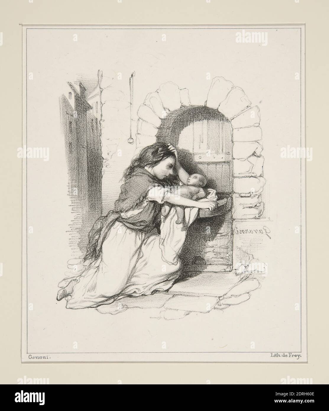 Artist: Paul Gavarni, French, 1804–1866, L’Enfant Abandonne, Lithograph ...