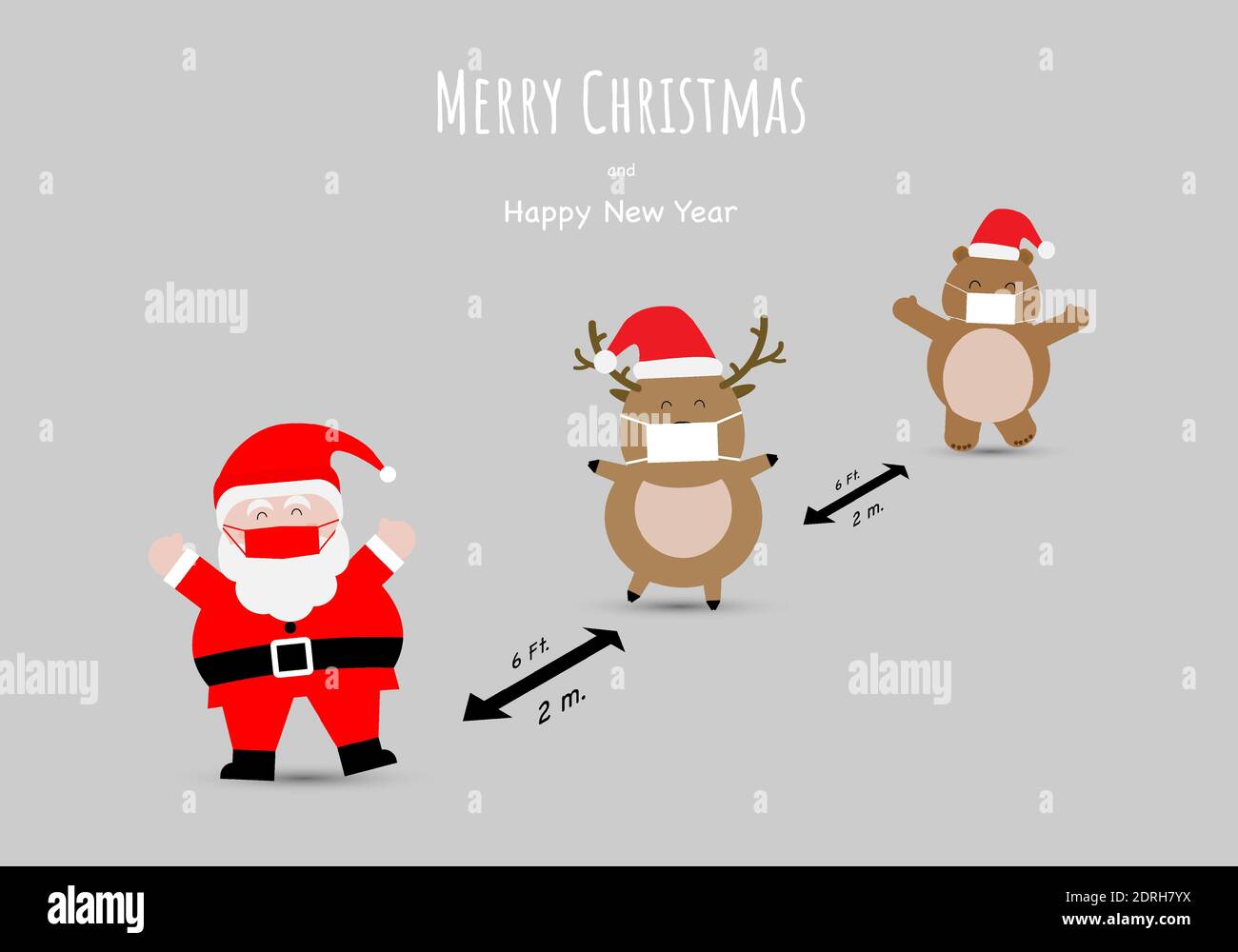 Concept of Christmas and new normal in coronavirus pandemic ...