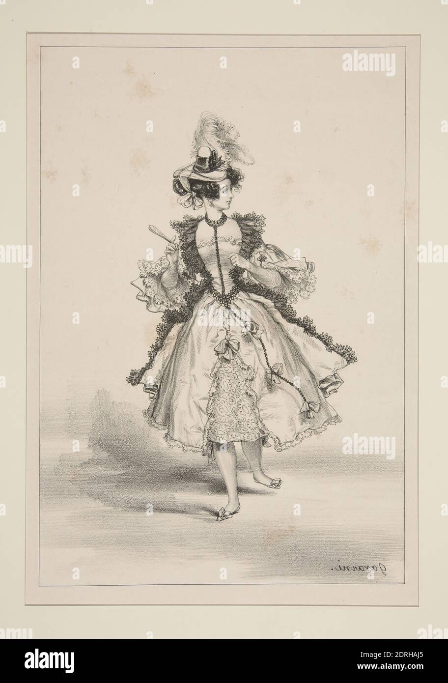 Artist: Paul Gavarni, French, 1804–1866, ANDALOUSE., Lithograph, French ...