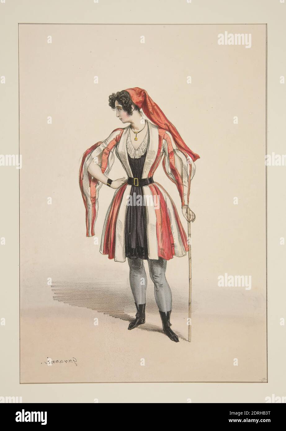 Artist: Paul Gavarni, French, 1804–1866, VARLET., Lithograph, colored ...
