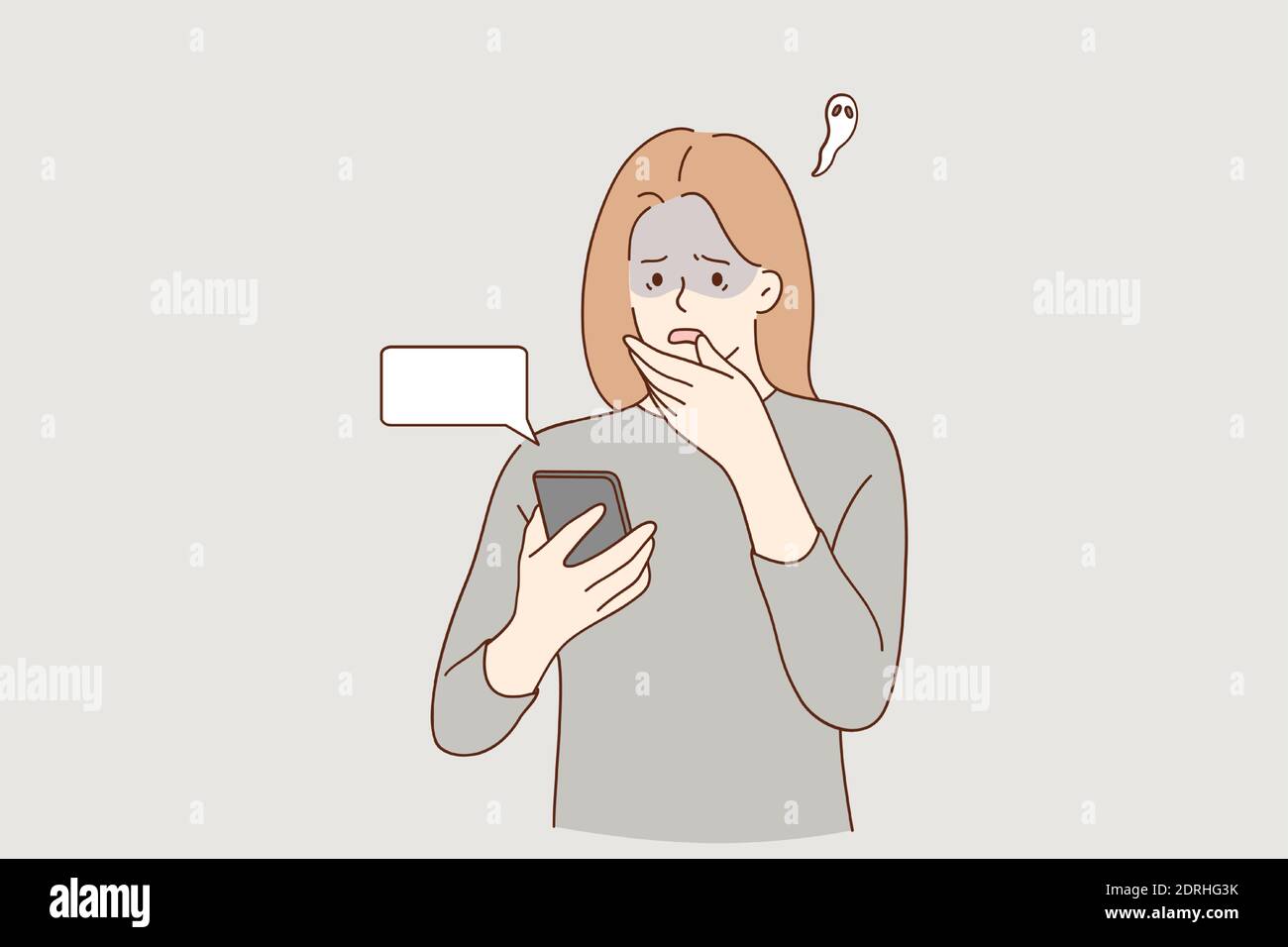 Woman Shocked Screen Stock Vector Images - Alamy