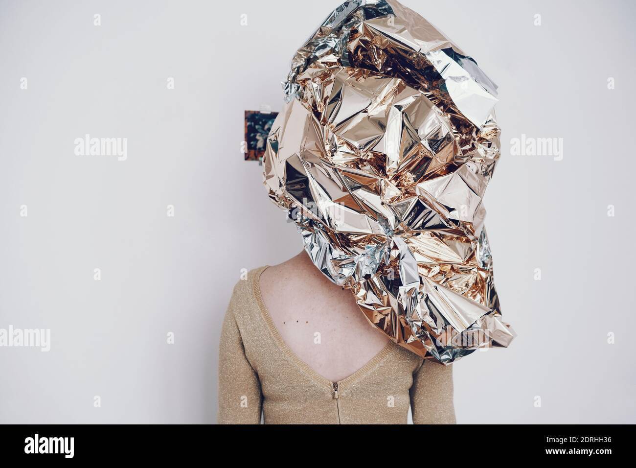 Person covered in wrapping paper hi-res stock photography and images ...
