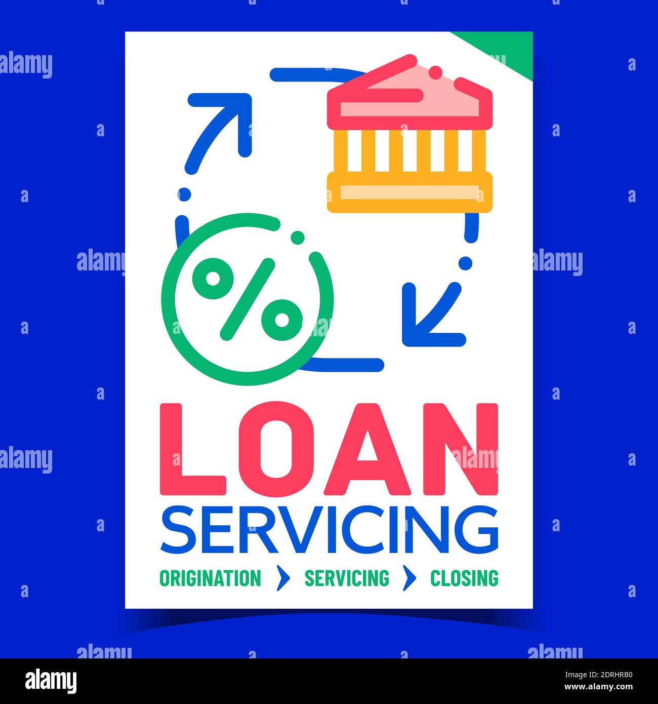 Loan Servicing Creative Promotion Poster Vector Stock Vector Image ...