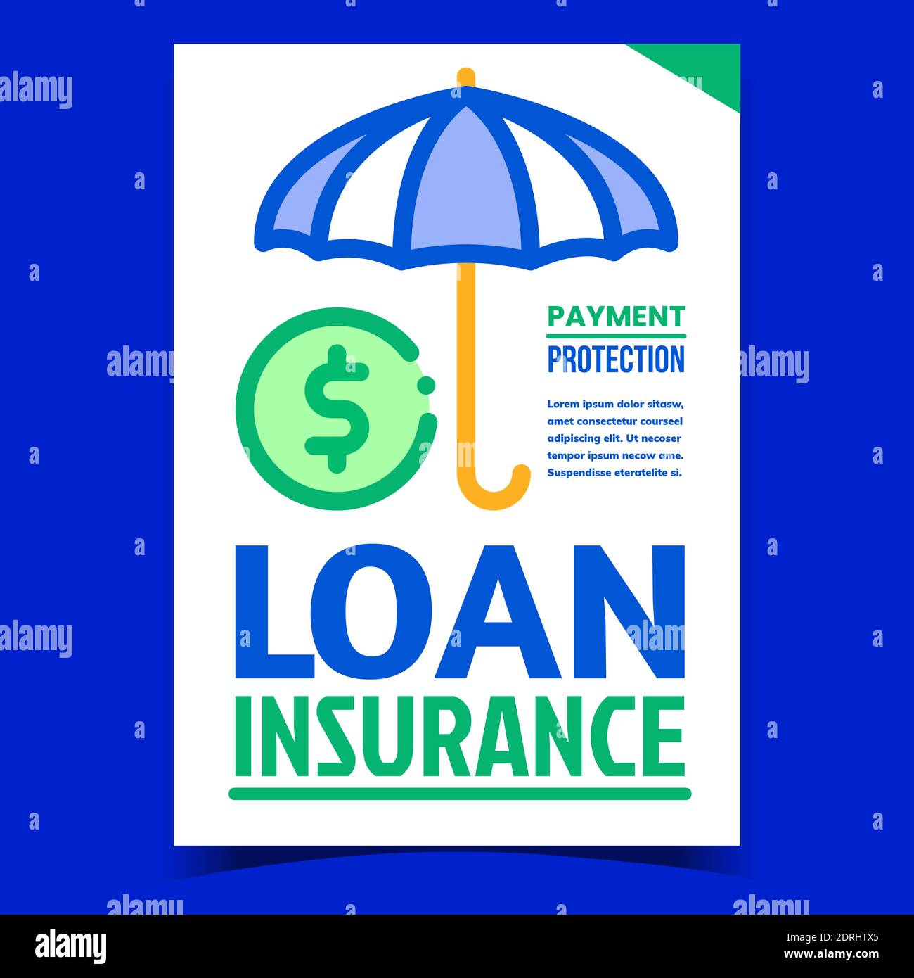 Loan Insurance Creative Promotion Poster Vector Stock Vector Image ...