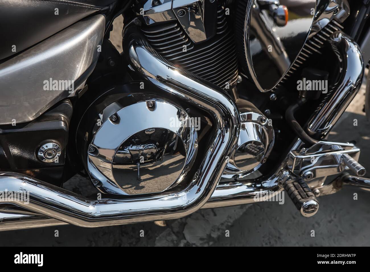 engine of the modern powerful motorcycle closeup Stock Photo - Alamy