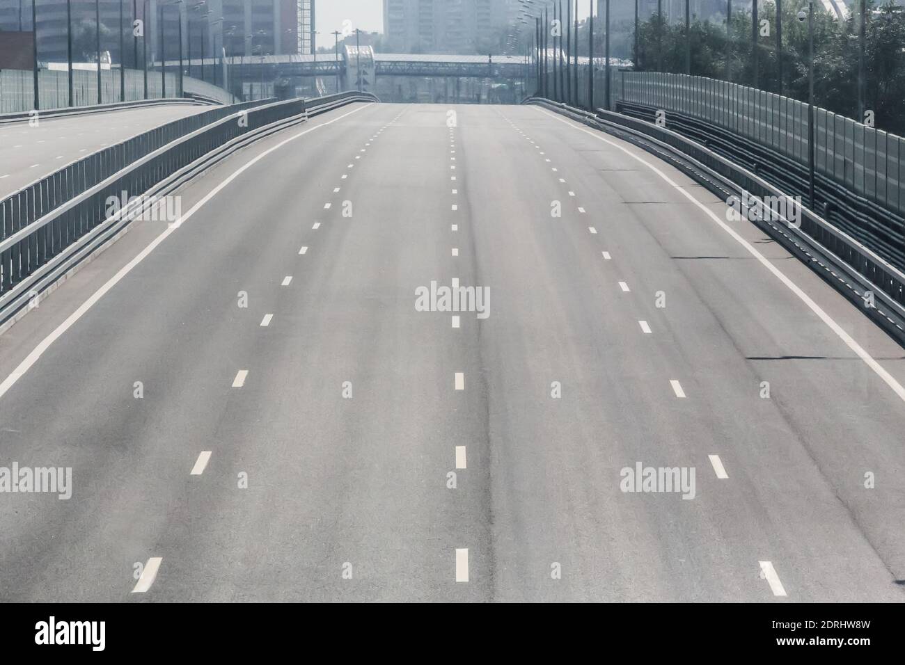 Car bridge with multi-lane highway in a big city Stock Photo - Alamy