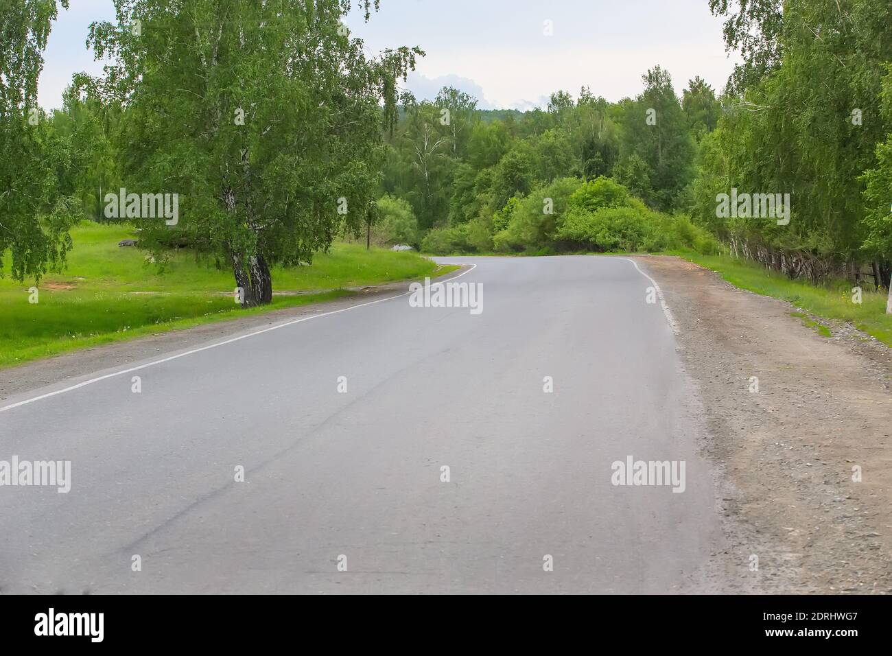 summer landscape with road and sky Stock Photo - Alamy