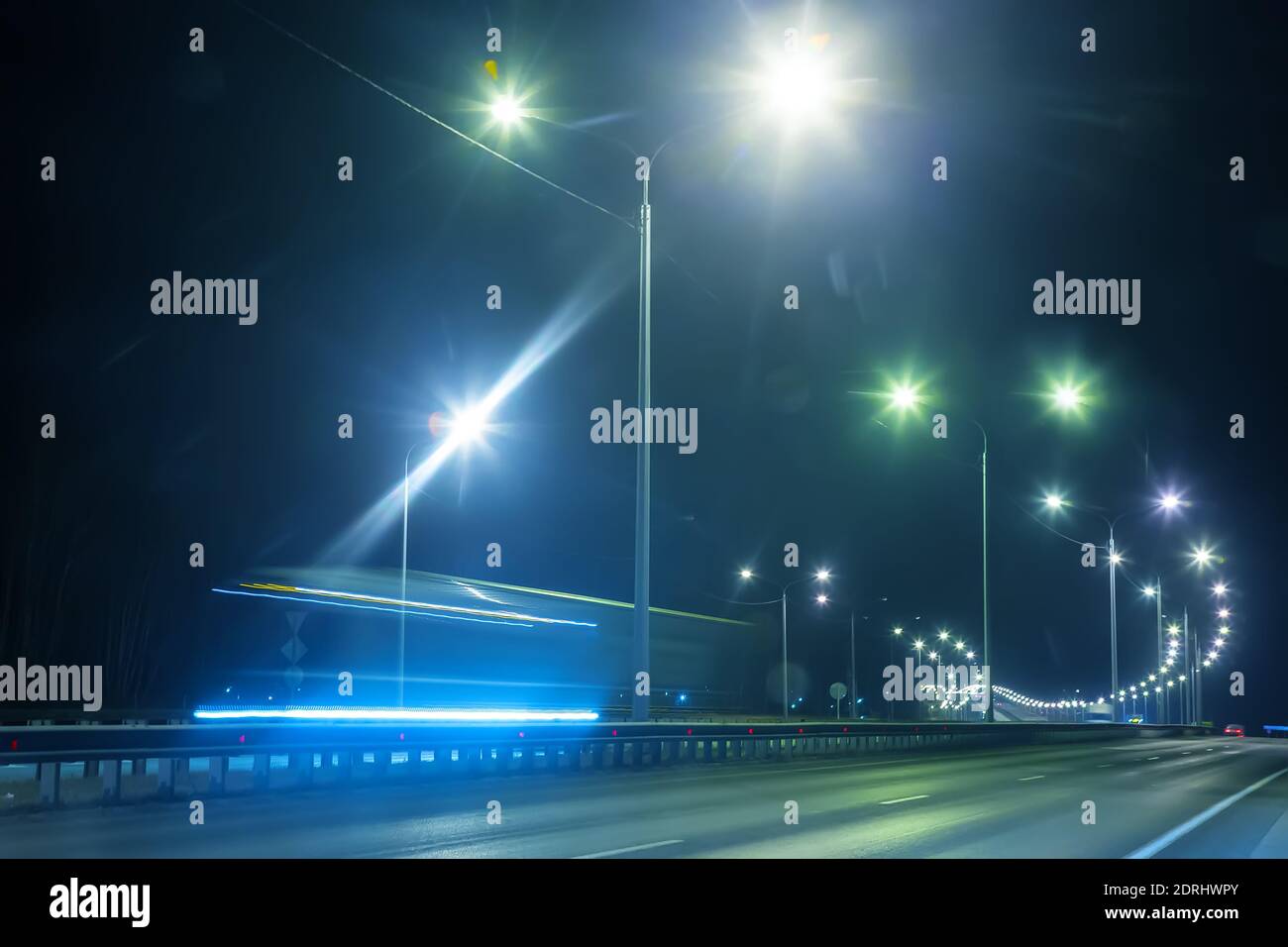 Night highway lamps hi-res stock photography and images - Alamy