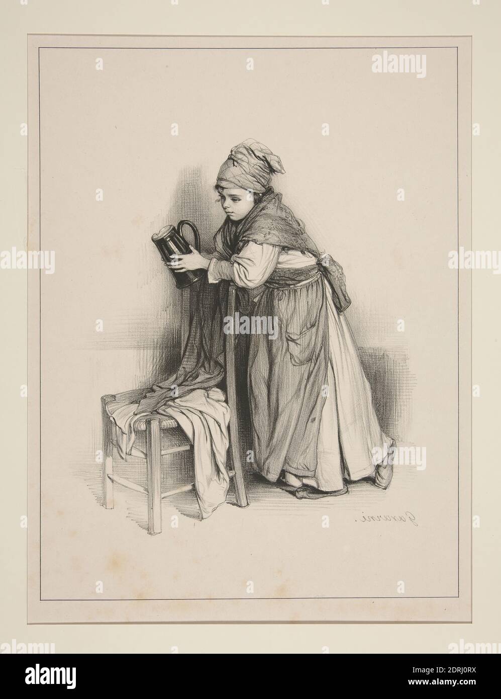 Artist: Paul Gavarni, French, 1804–1866, CLAUDINE., Lithograph, French ...