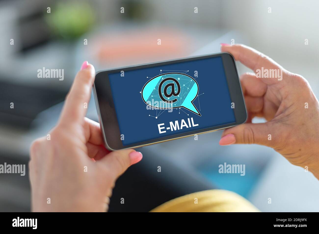 Smartphone screen displaying an email concept Stock Photo - Alamy