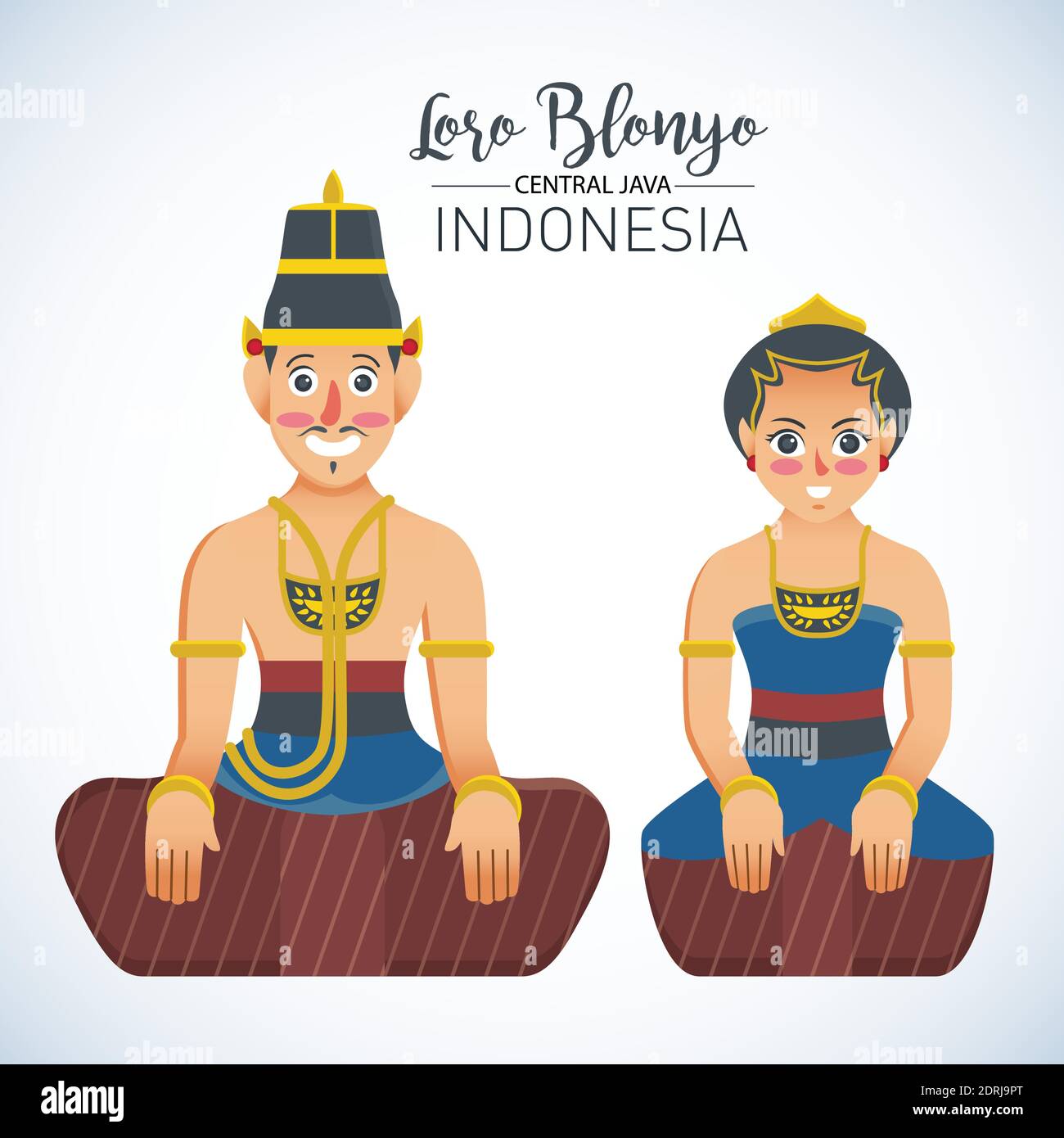 Vector stock of Traditional bridal couple from central java, Indonesia ...