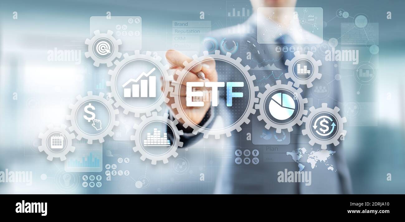 ETF Exchange traded fund Trading Investment Business finance concept on ...