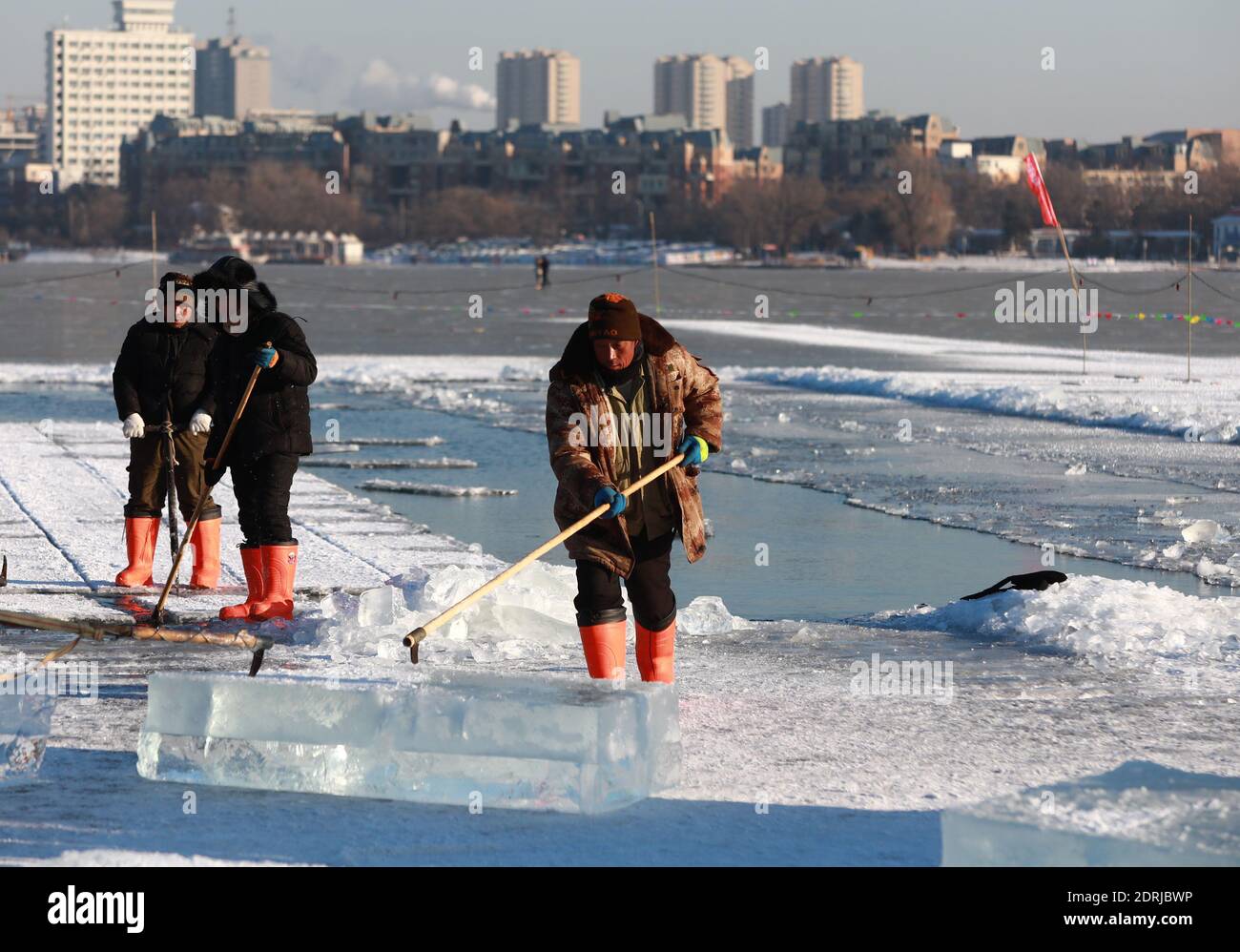 More than a dozen mining icemen work hard to harvest ice cubes in ...