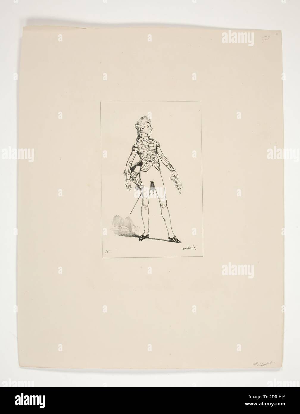 Artist: Paul Gavarni, French, 1804–1866, Costume du chevalier, joue par ...