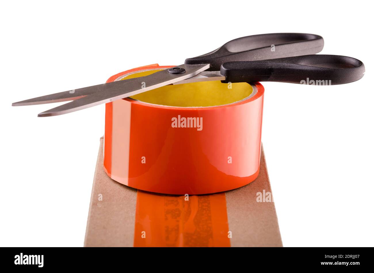 tape and scissors on white background Stock Photo - Alamy