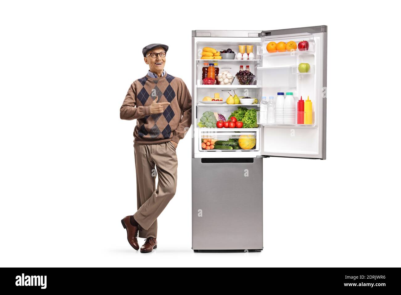 Man pointing finger side open Cut Out Stock Images & Pictures - Alamy