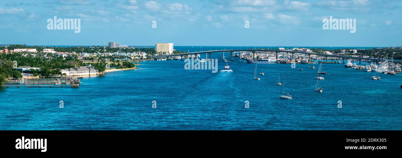 Panoramic view of Nassau harbor, The Bahamas Stock Photo - Alamy