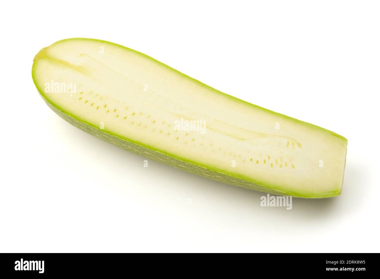 Half of ripe green Zucchini isolated on white background Stock Photo ...
