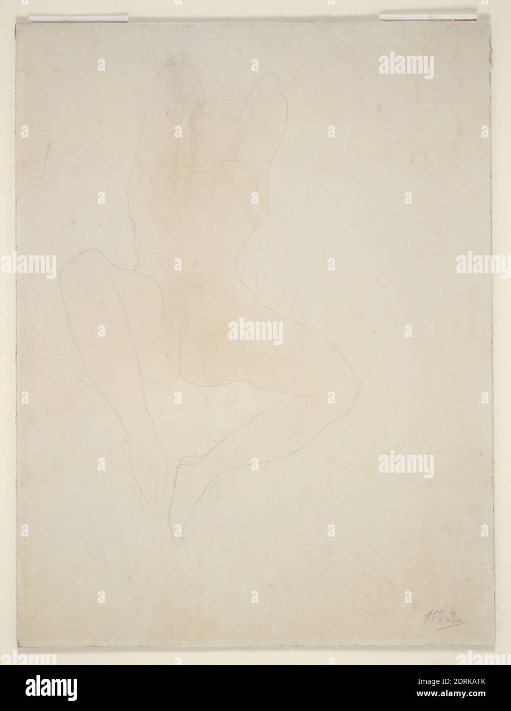 Artist: Auguste Rodin, French, 1840–1917, Reclining Figure, Graphite ...