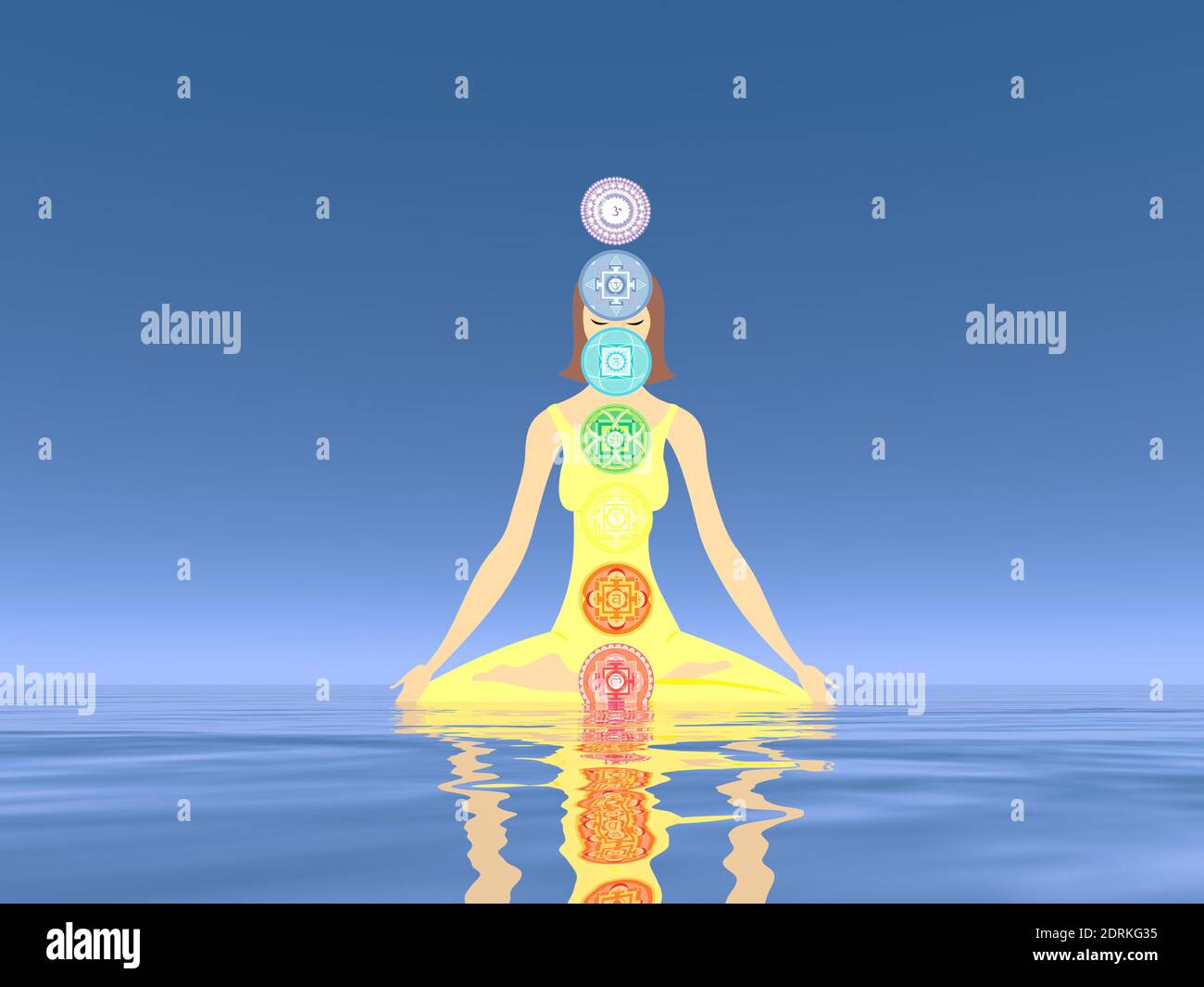Chakras 3d render hi-res stock photography and images - Alamy