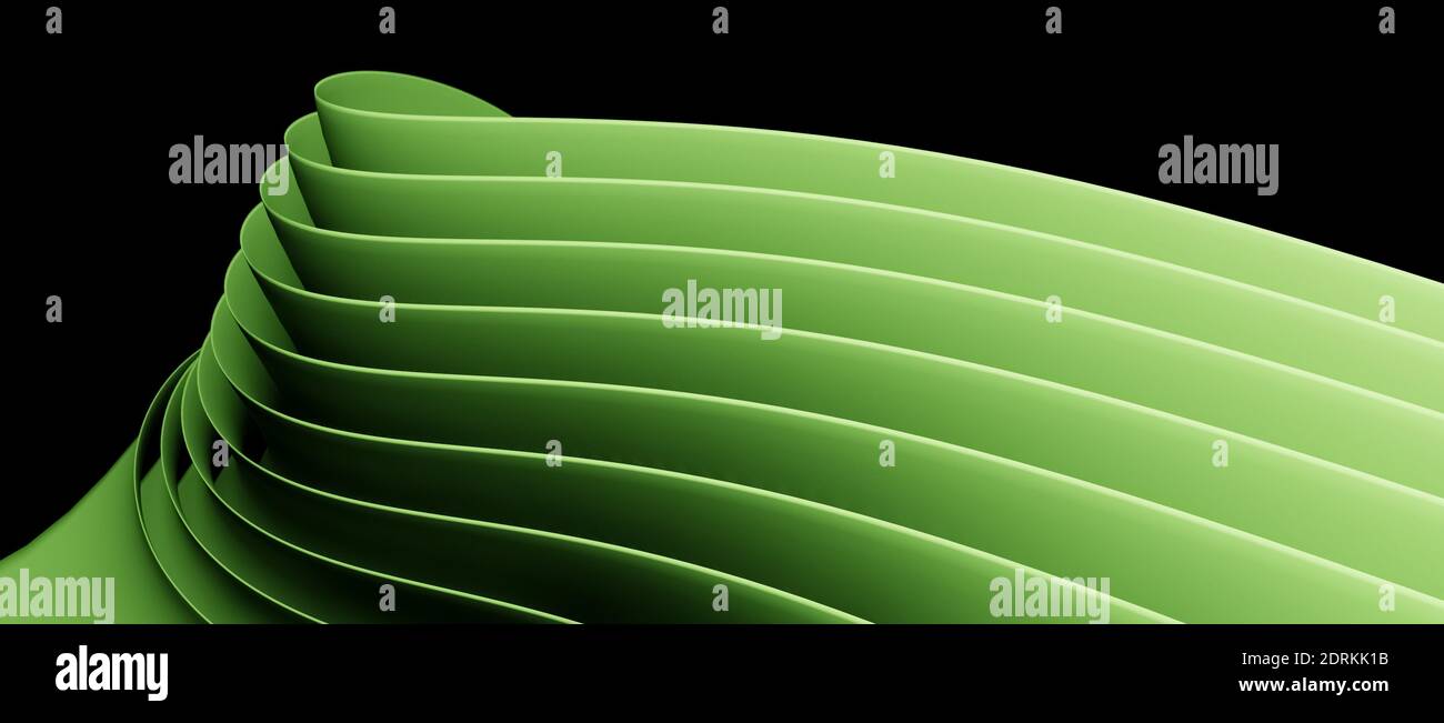 Abstract bright green waves design hi-res stock photography and images ...