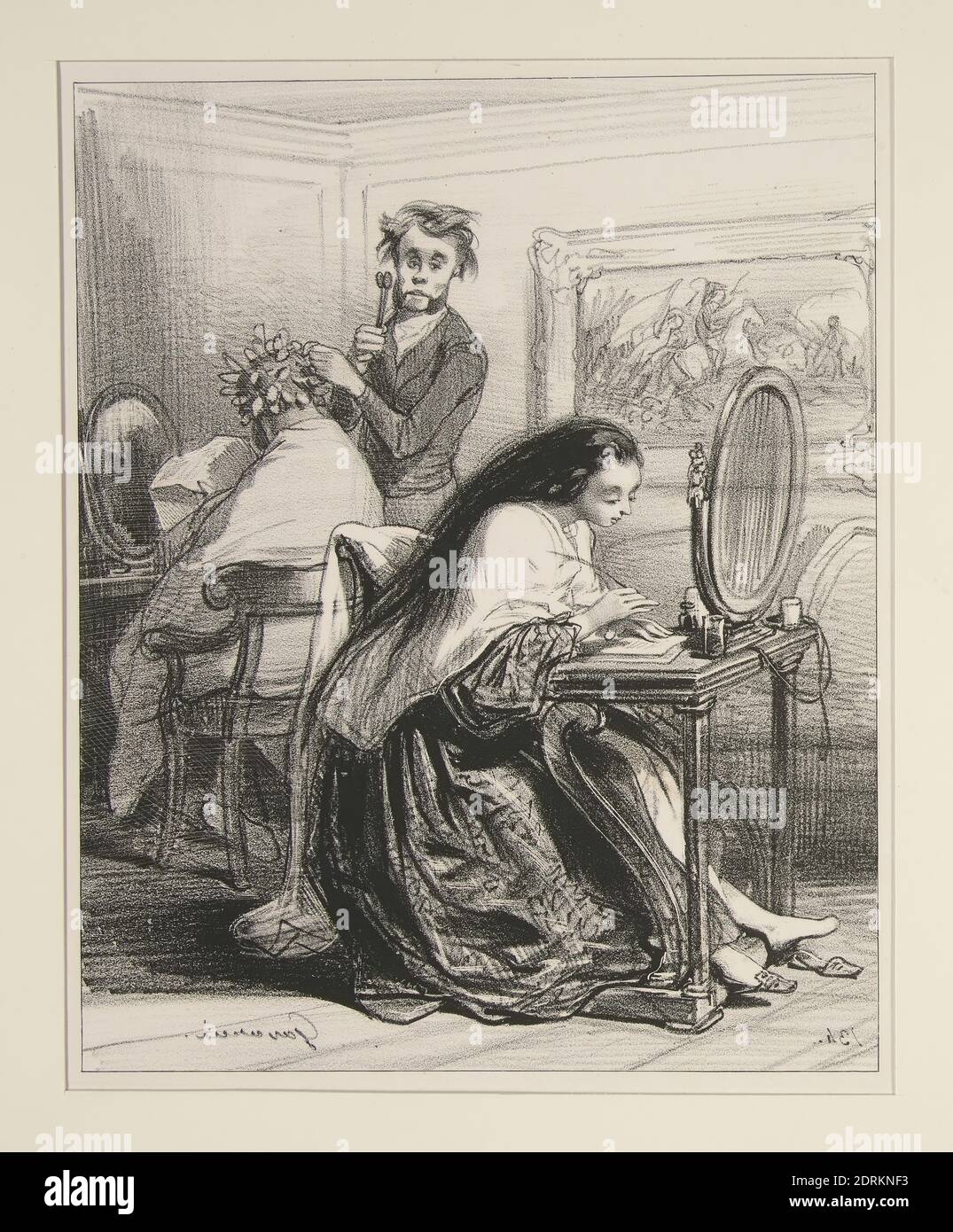 Artist: Paul Gavarni, French, 1804–1866, Monsieur le sergent major ...