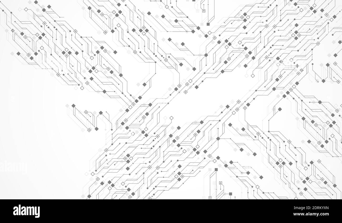 Circuit board design background. Abstract communication circuit board technology background with ...