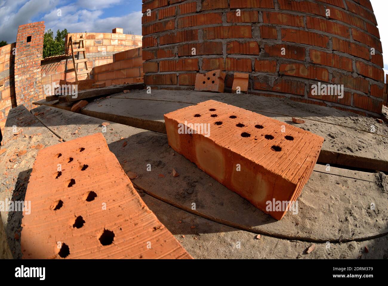 Construction house structure made from cement and bricks Stock Photo ...