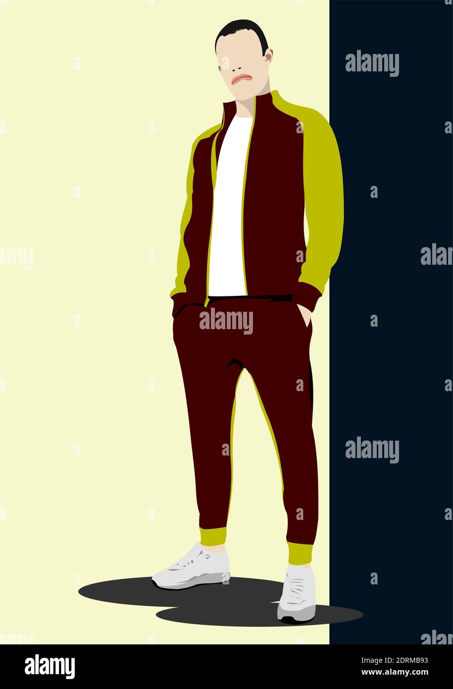 Young handsome man. Teenager.Vector illustration Stock Vector Image ...