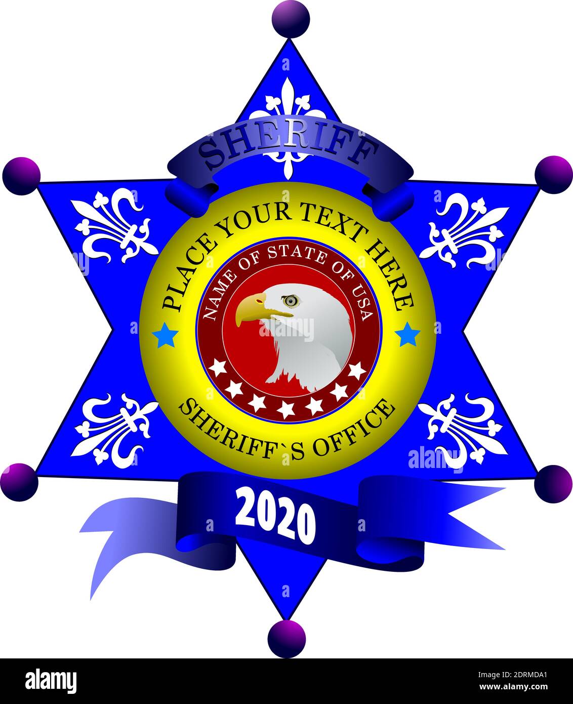 Sheriff's badge on a white background Stock Vector Image & Art - Alamy