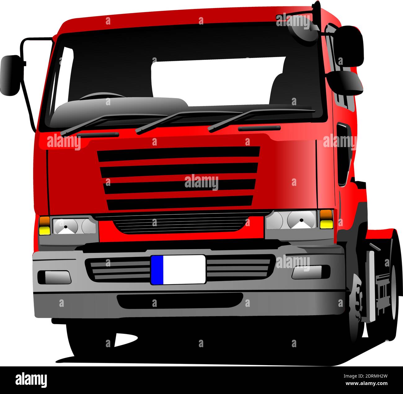 Vector illustration of red truck Stock Vector Image & Art - Alamy