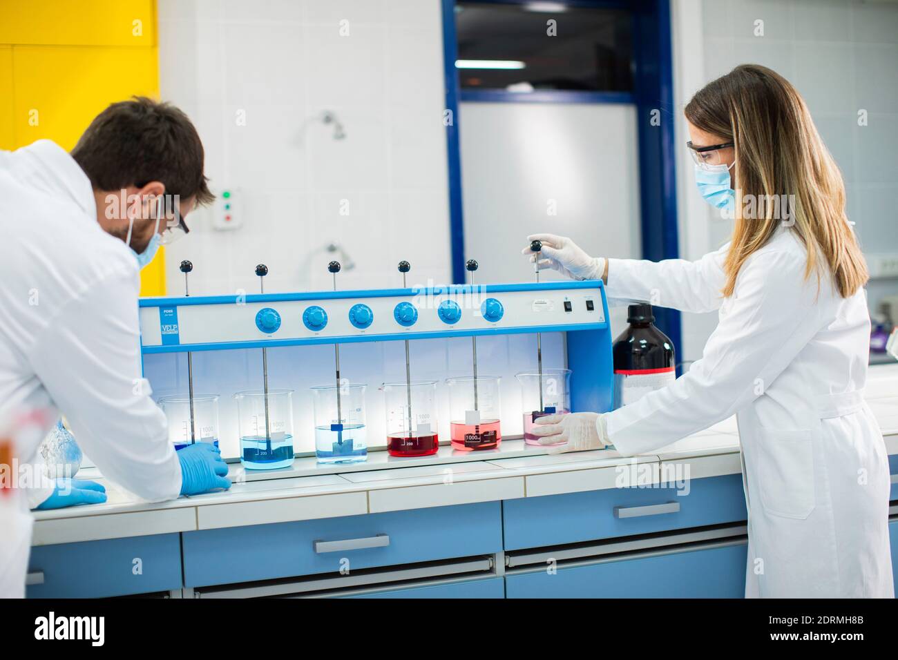 Young researchers analyzing chemical data in the flocculator at ...