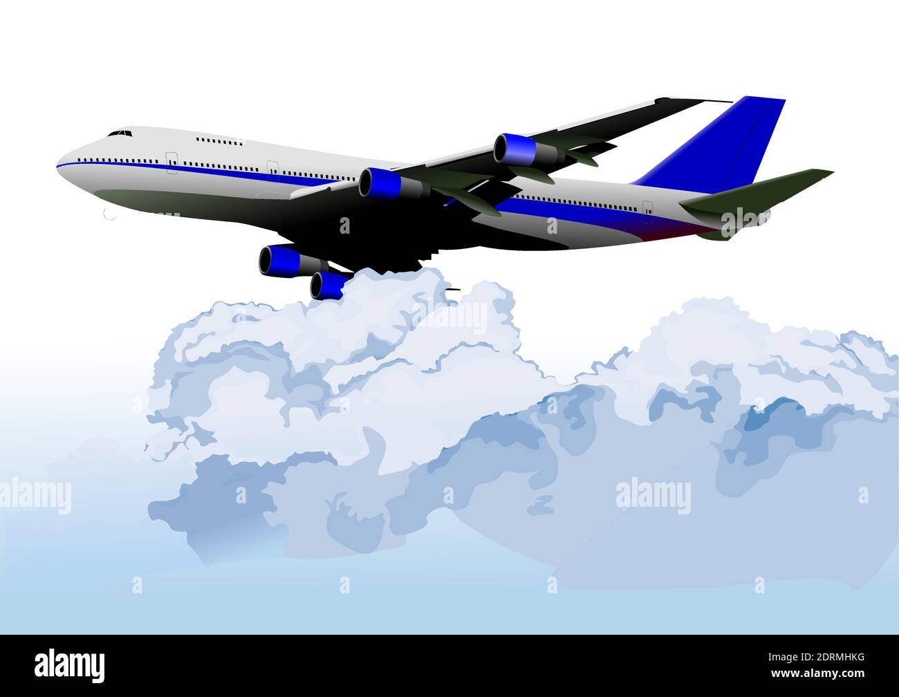 Airplane on the air. Vector illustration Stock Vector Image & Art - Alamy