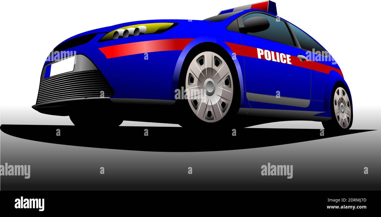 Red police car hi-res stock photography and images - Alamy