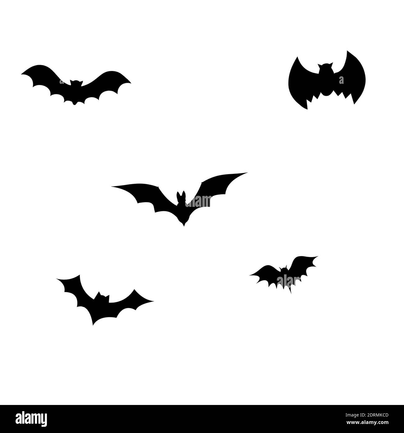 An illustration of bats isolated on a white background - Halloween ...