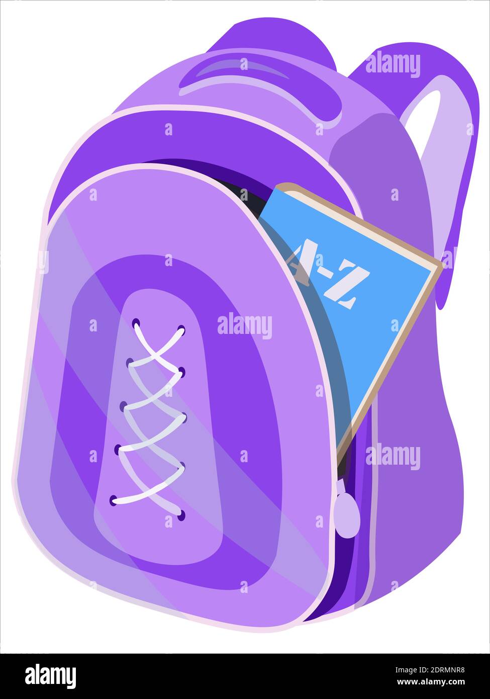 Vector purple with white school backpack Stock Vector Image & Art - Alamy