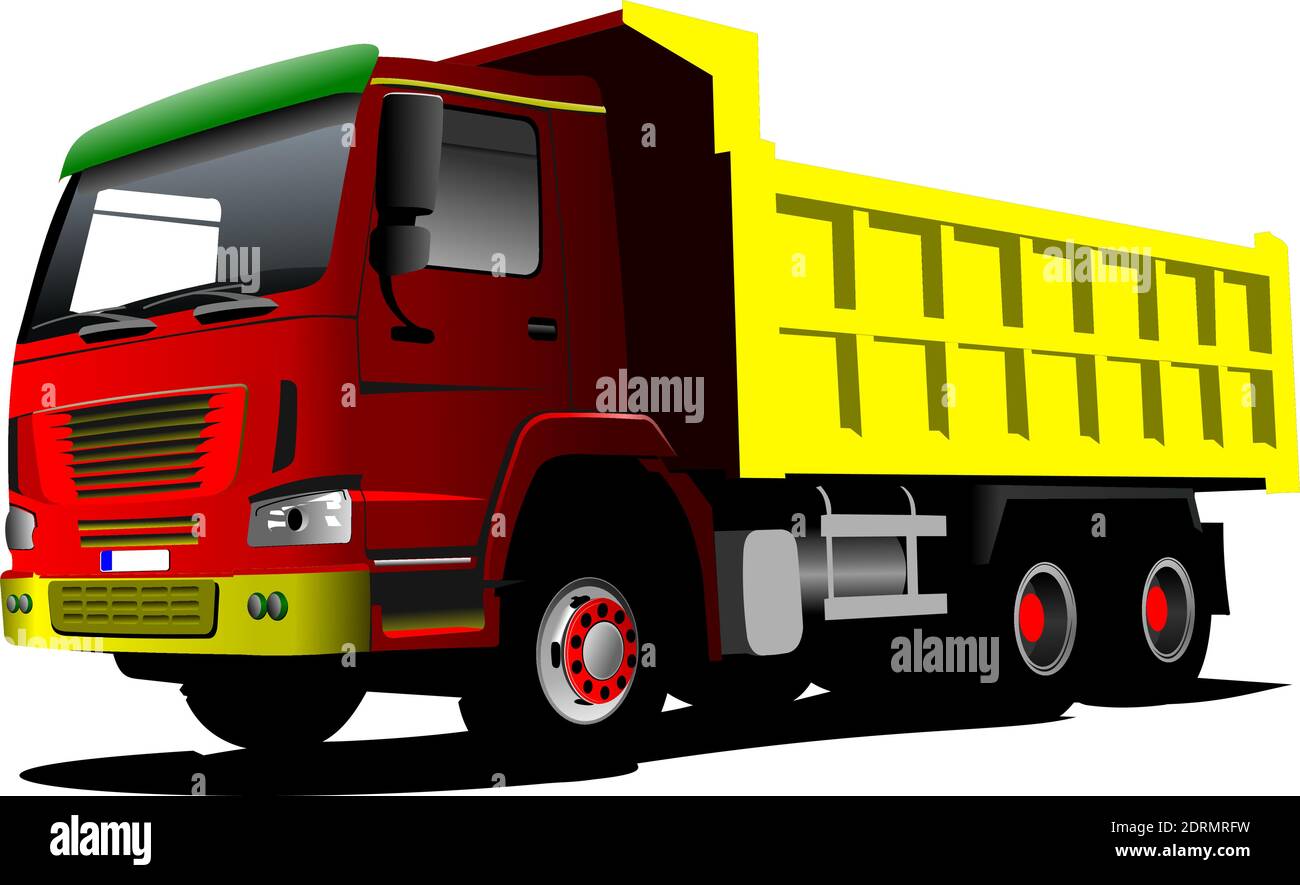Lorry on white background vector illustration Stock Vector Image & Art ...