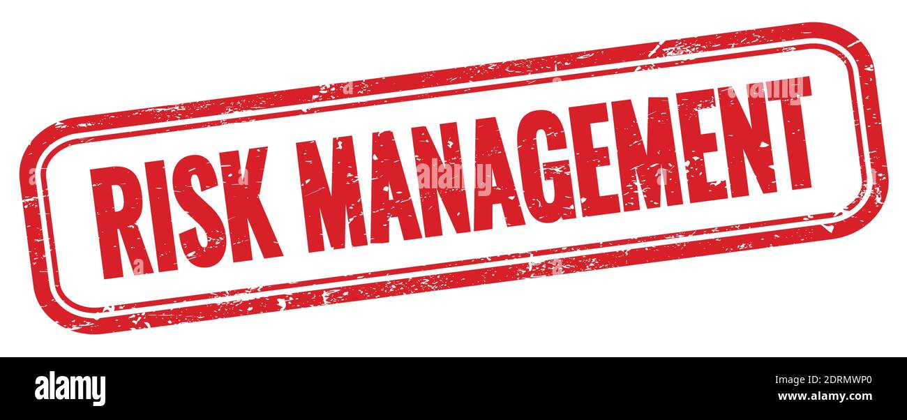 RISK MANAGEMENT text on red grungy vintage rectangle stamp Stock Photo ...