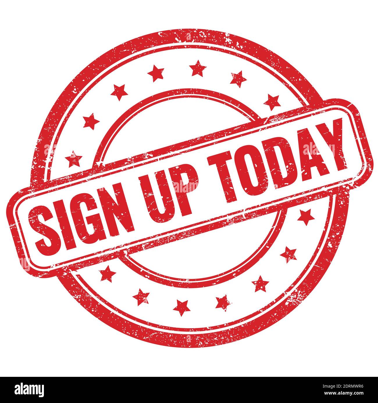 SIGN UP TODAY text on red vintage grungy round rubber stamp Stock Photo ...