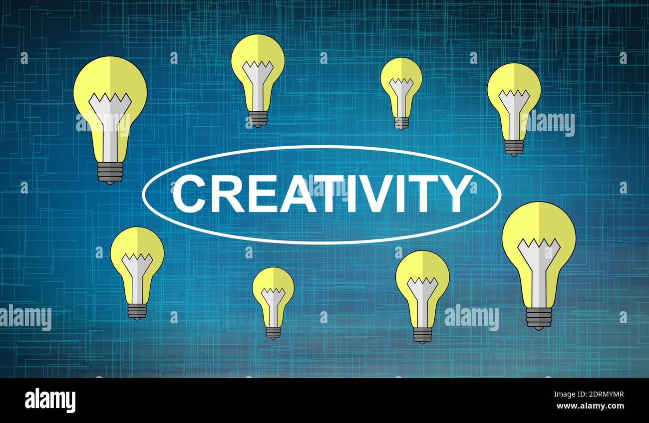 Illustration of a creativity concept Stock Photo - Alamy