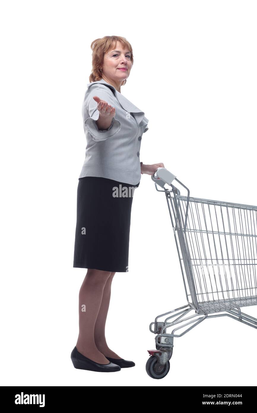 Elderly woman pushing mature Cut Out Stock Images & Pictures - Alamy