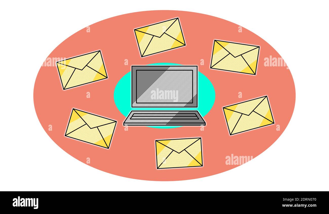 Illustration of an email concept Stock Photo - Alamy