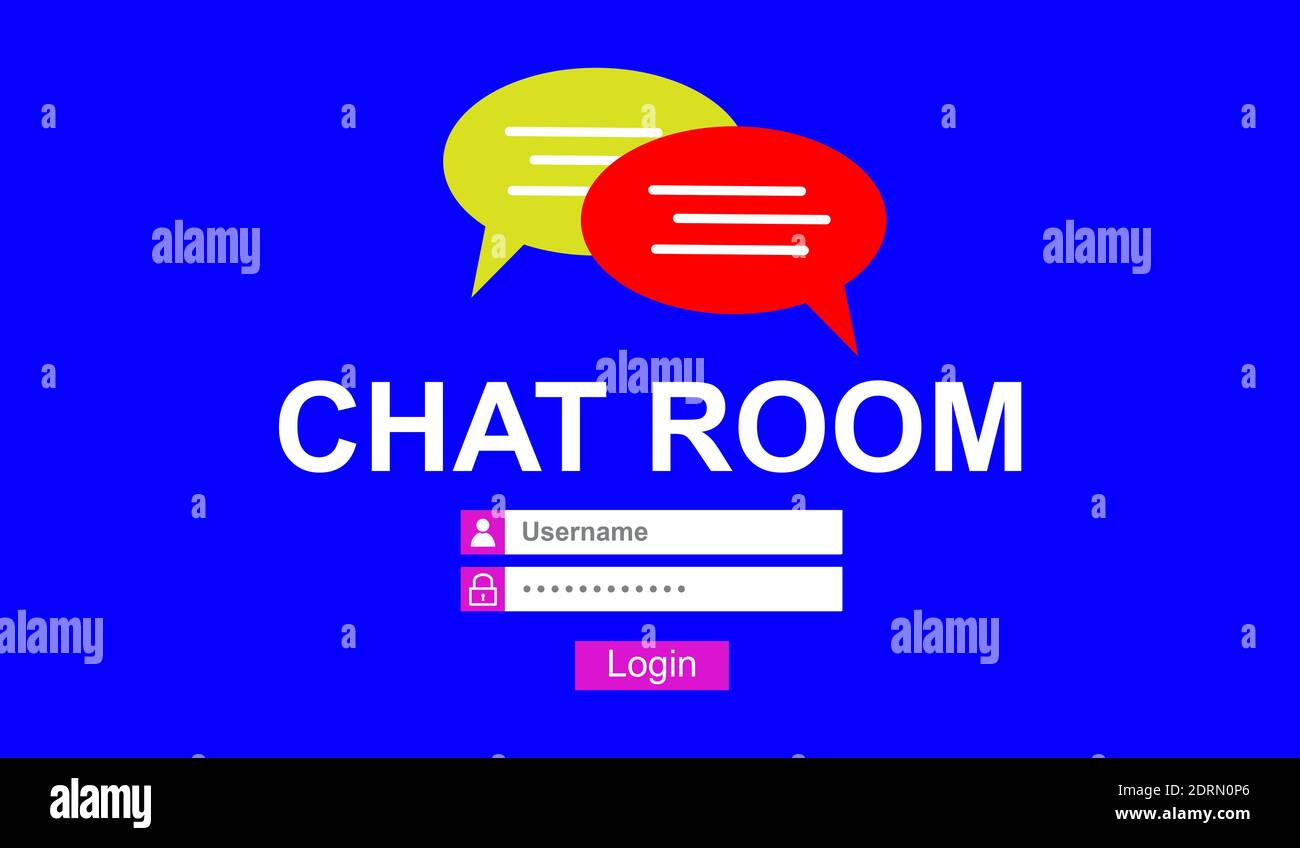 Illustration of a chat room concept Stock Photo - Alamy