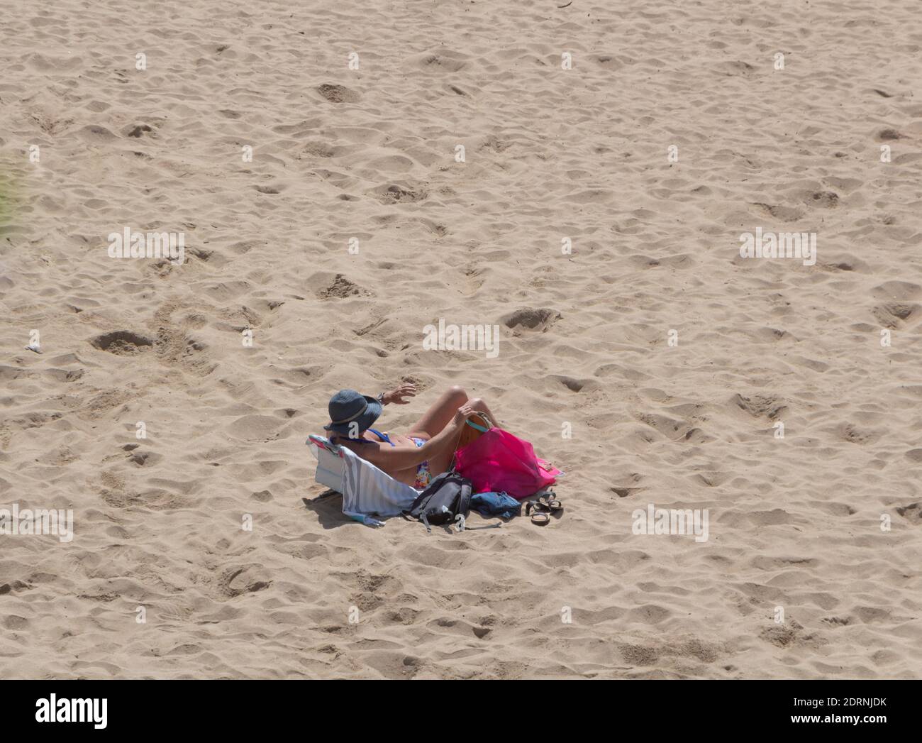 Beach bikini woman sunbath hi-res stock photography and images - Alamy