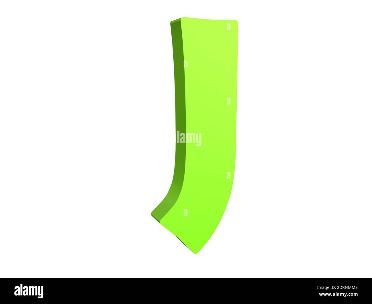 Digitally Generated Image Of Green Letter J Against White Background ...
